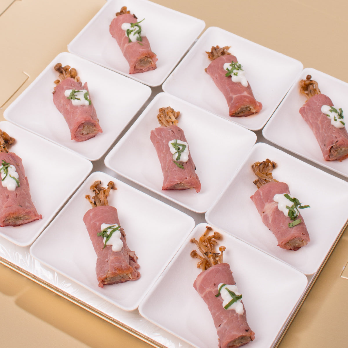 Roast Beef & Golden Mushroom Roll – Catering & Party Food