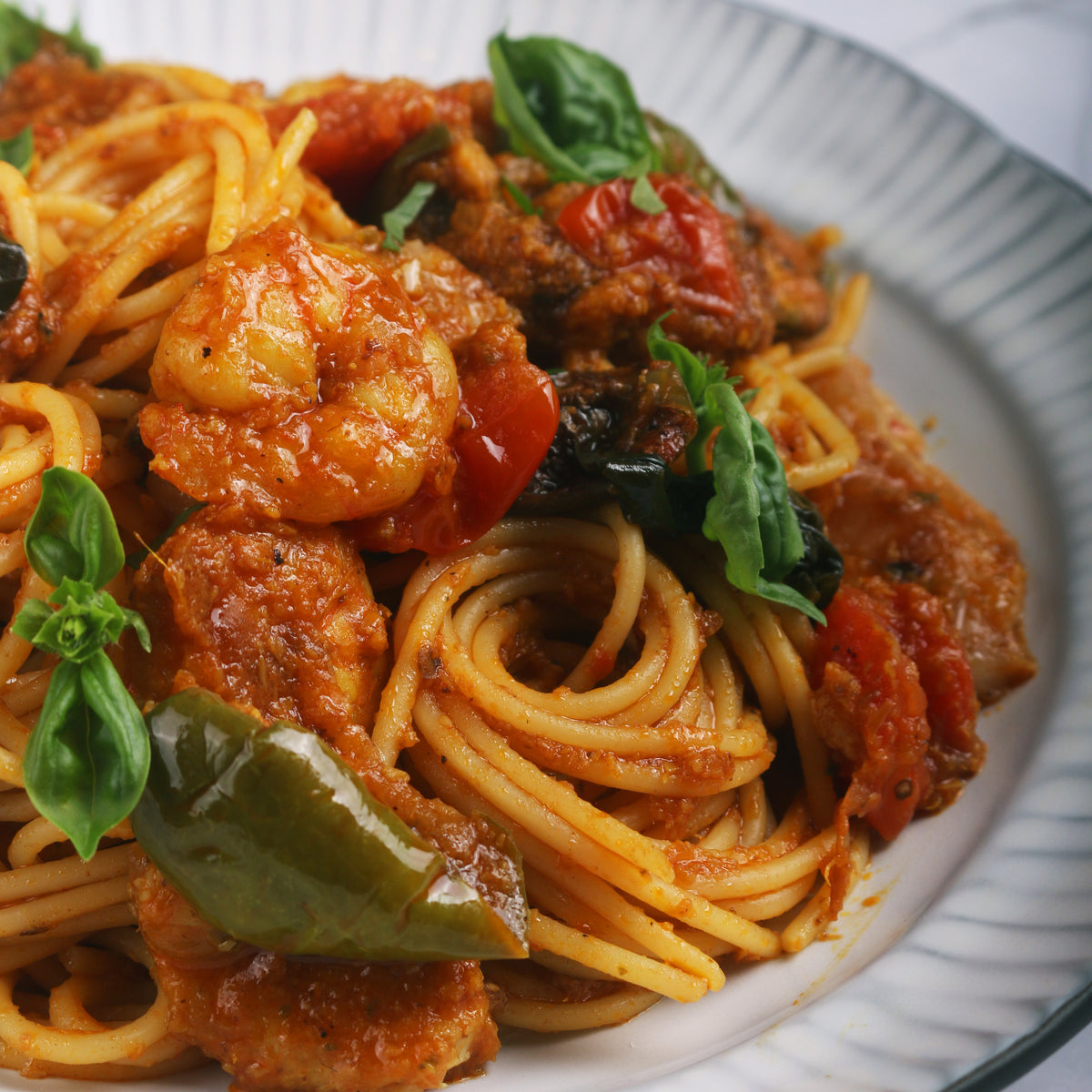 Assam Seafood Pasta Tray – Catering & Party Food
